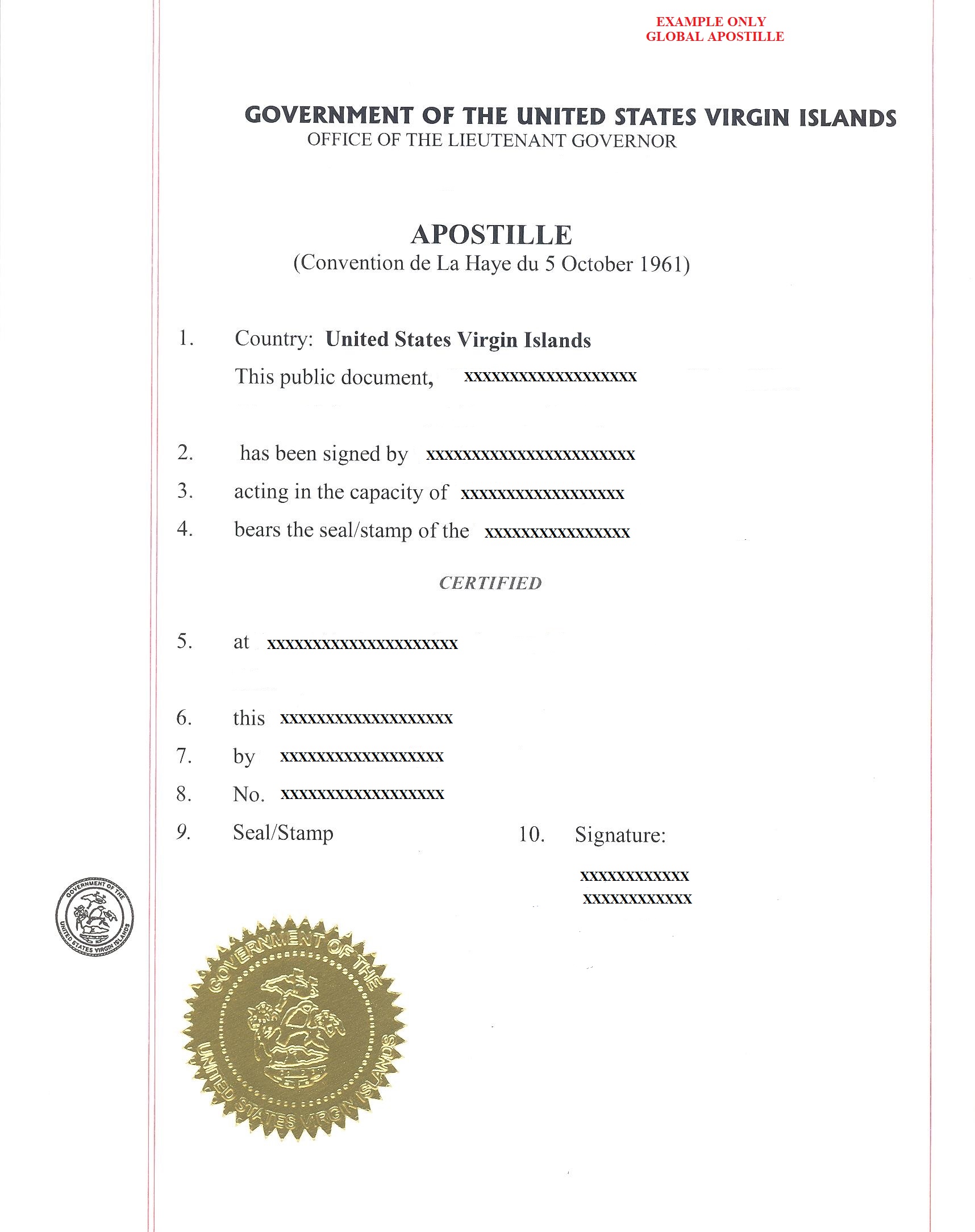 U S Virgin Islands Apostille Service We Offer The Lowest Rates